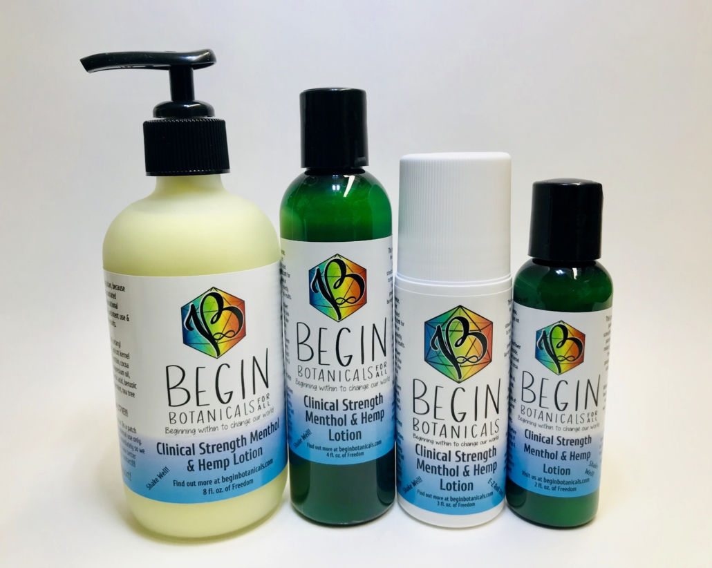 Hemp & Menthol Lotion Clinical Strength - Begin Botanicals